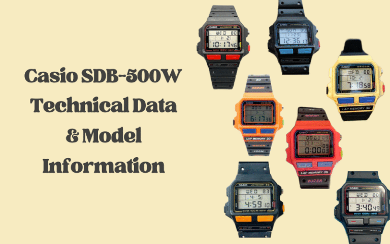 Casio SDB-500 – Technical Data & Model Information - casiorestore.com