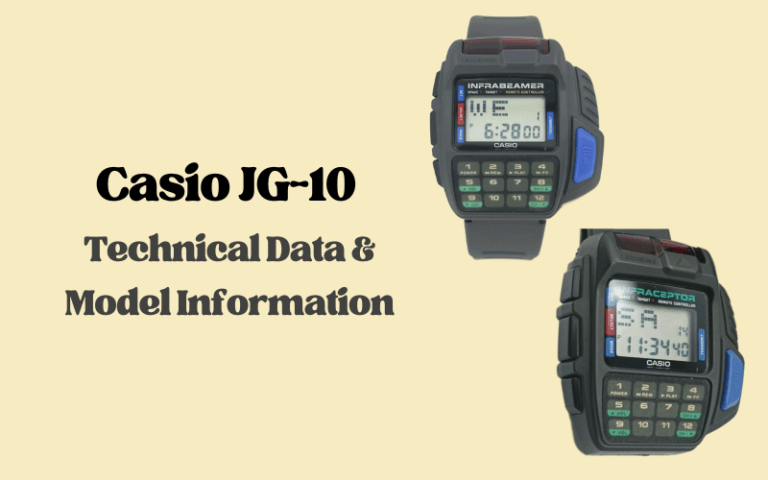 Casio JG-10 – Technical Data & Model Information - casiorestore.com