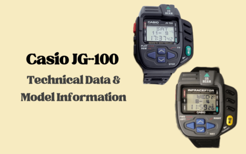 Casio JG-100 – Technical Data & Model Information - casiorestore.com