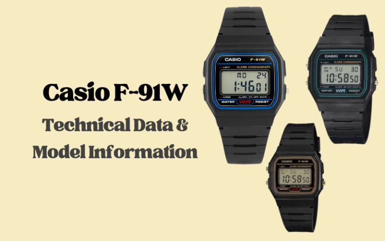 Casio F-91W – Technical Data & Model Information - casiorestore.com